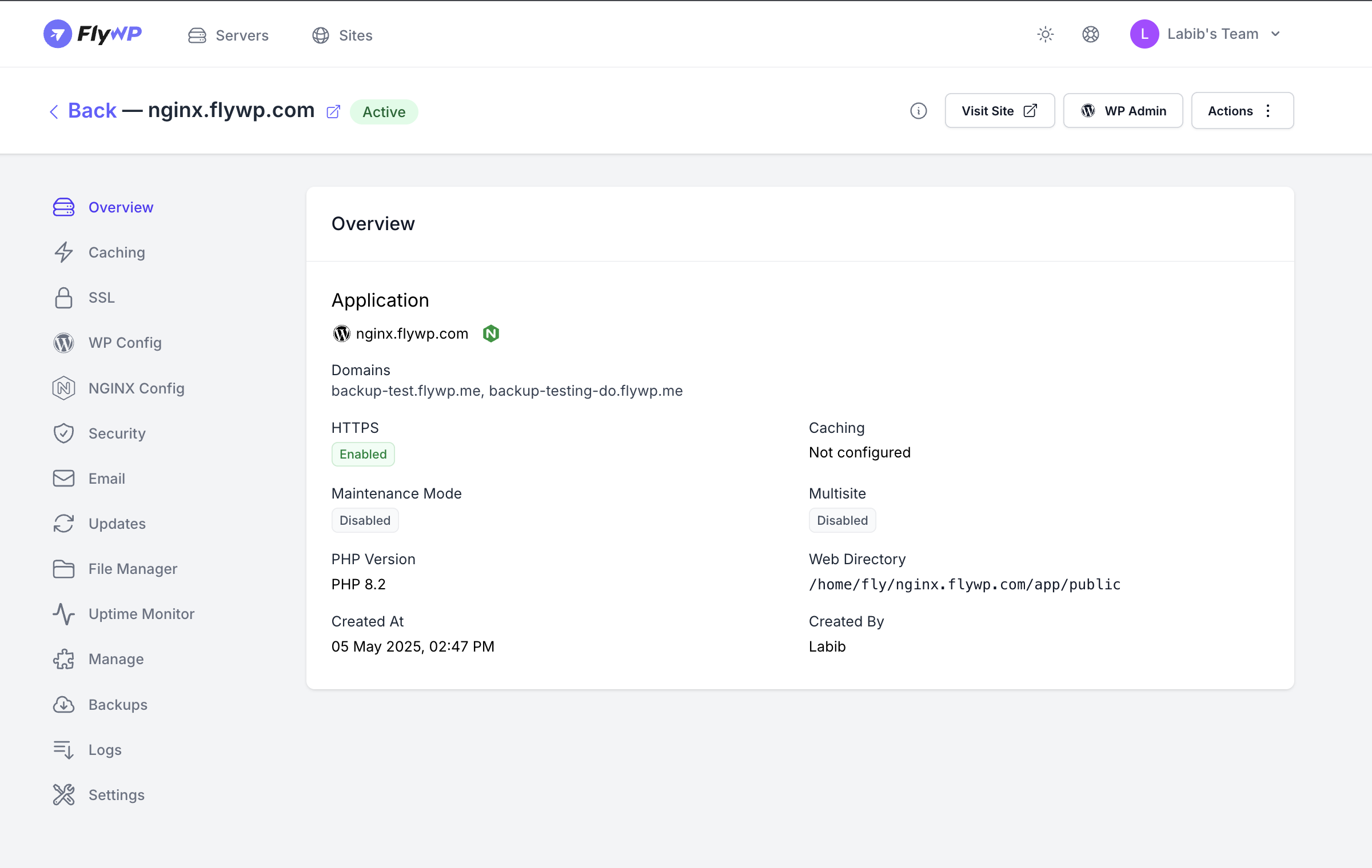 NGINX Config Manager – FlyWP