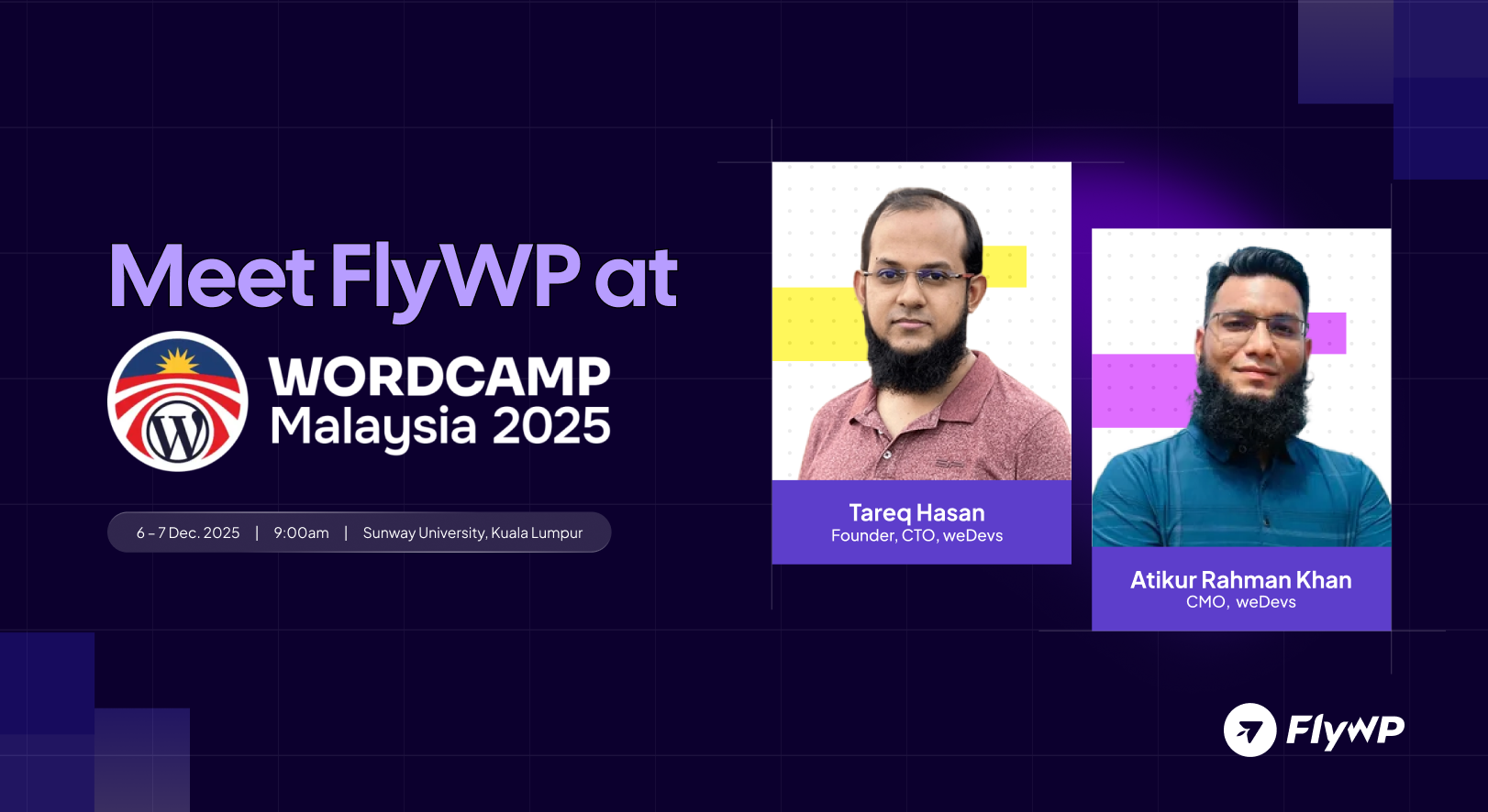 FlyWP at WordCamp Malaysia 2025: Meet Our Founder & CMO